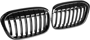 Amazon.com: MVMTVT Gloss Black Front Bumper Kidney Grill Grilles for ...