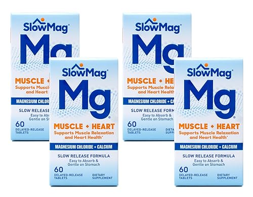 Slow-Mag Slow-Mag Magnesium Chloride With Calcium, 60 tabs Pack of 4 in ...