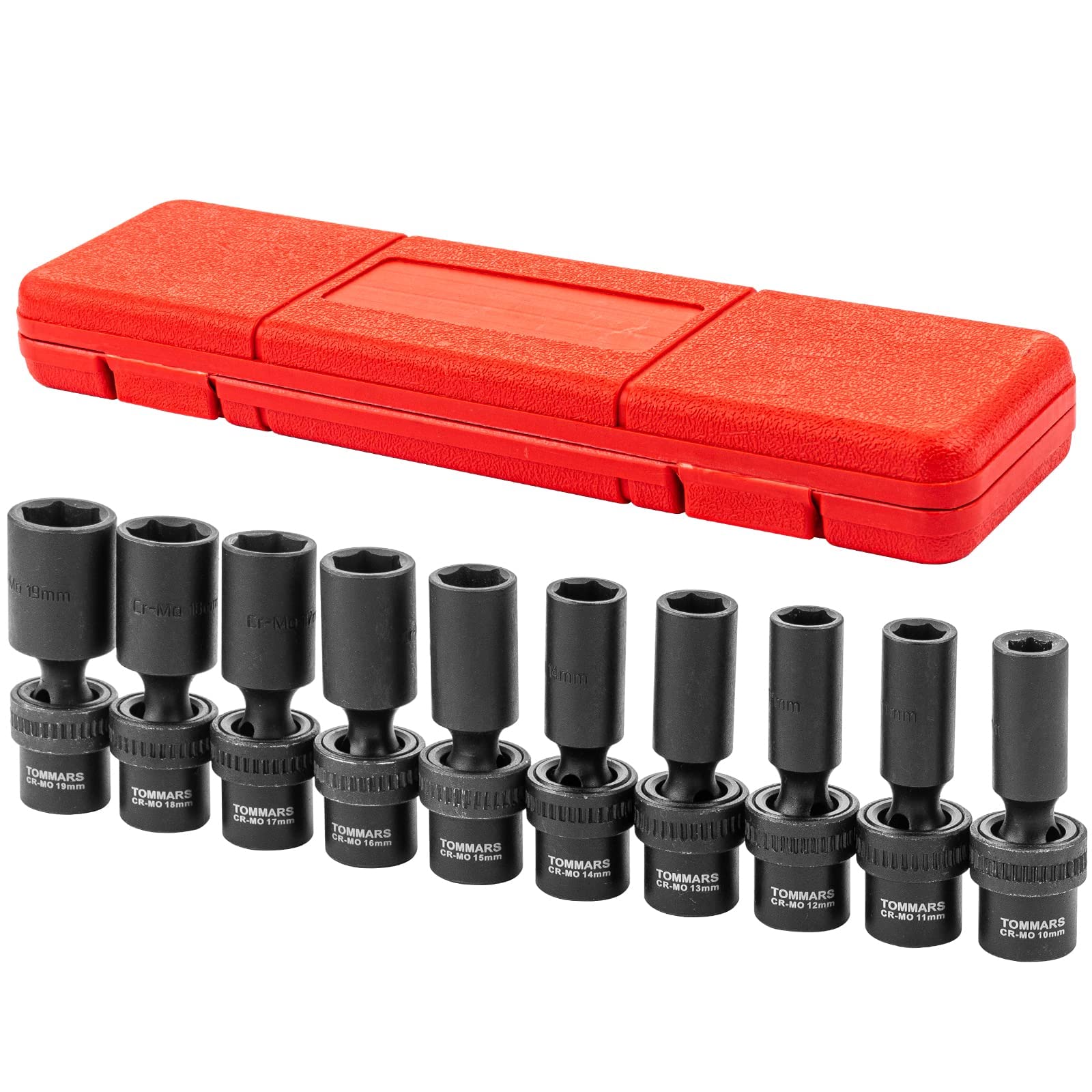 Mua TOMMARS 3/8" Drive Universal Swivel Impact Socket Set Deep, 6 Point ...
