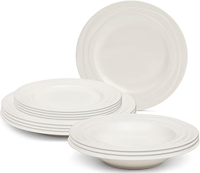 Jamie Oliver Waves Dinnerware Set / 12-Piece Set / 3 Different Plates ...
