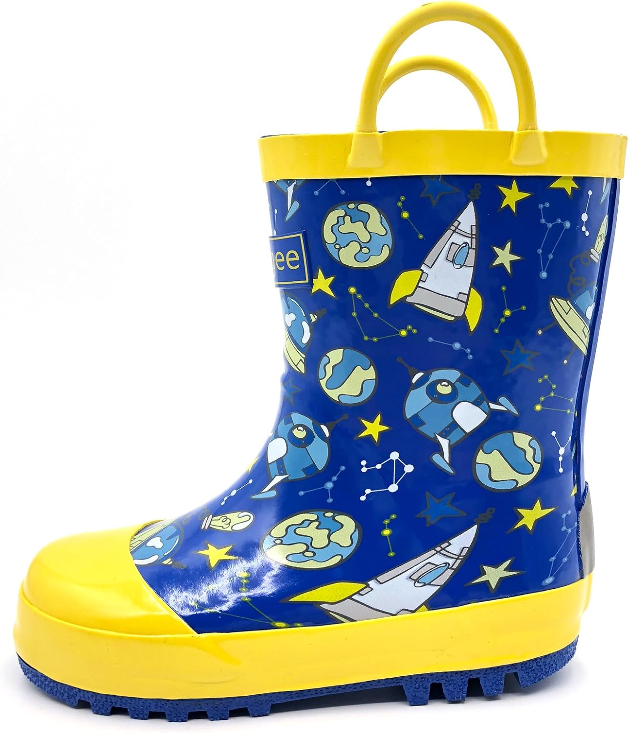 Amazon Rongee Little Boys Kids Toddler Rubber Rain Boots Space