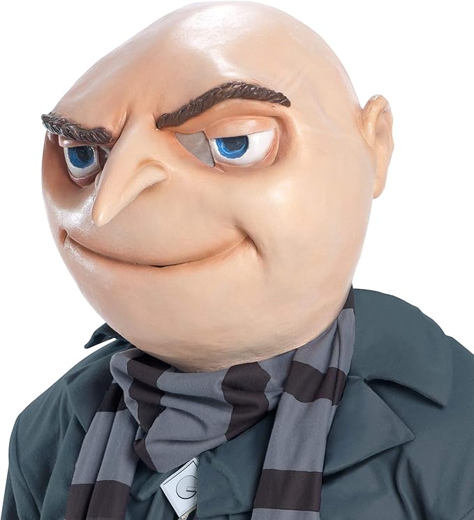 Despicable Me 2 Gru Costume Vinyl Mask Adult One Size: Amazon.co.uk ...