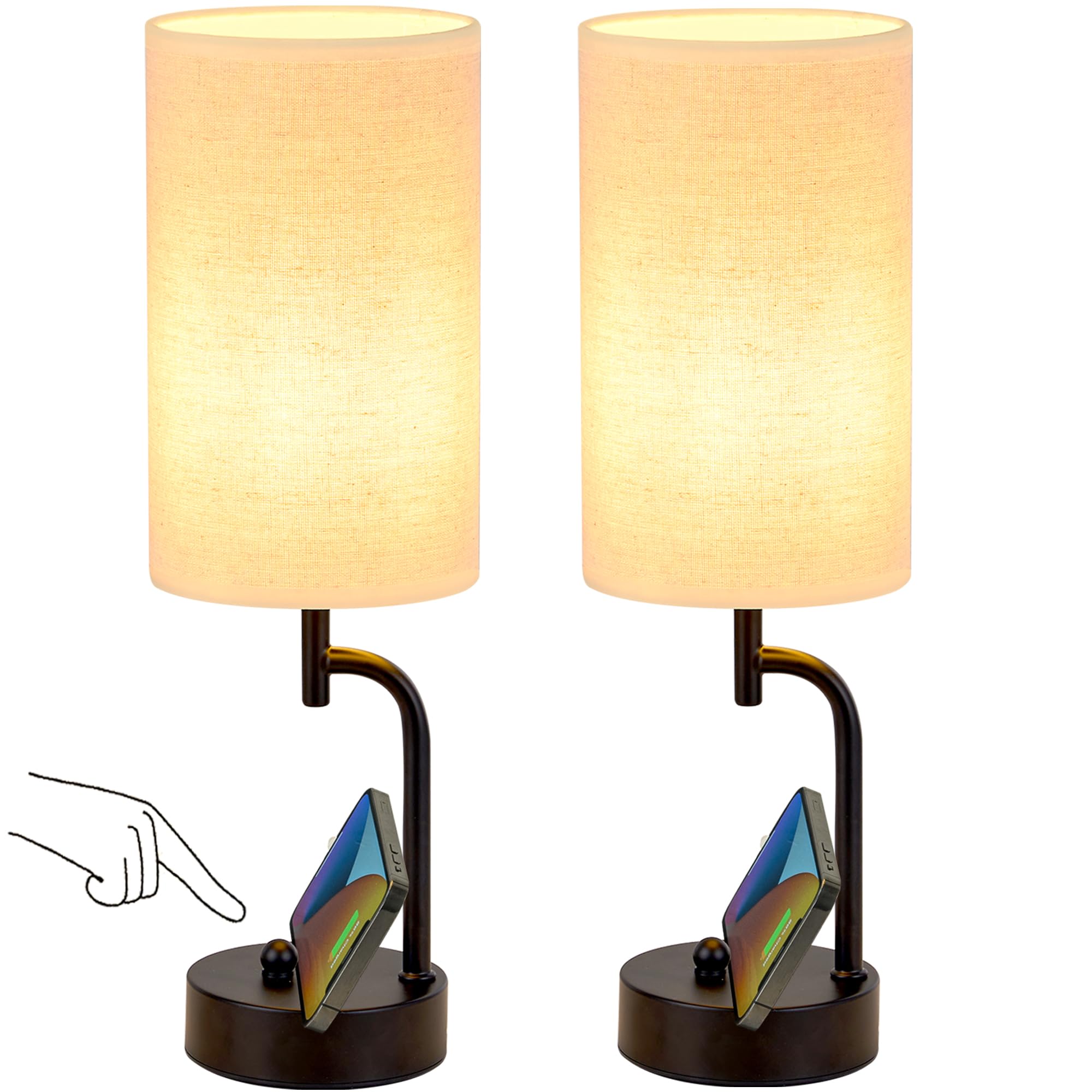 Dreamholder 2 Pack Cordless Bedside Table Lamp, 5000mAh Rechargeable ...