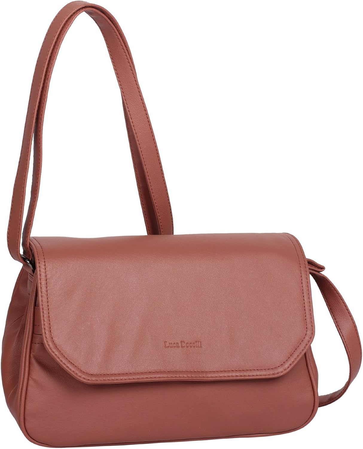 Luca Bocelli Leather Organiser Flapover Cognac: Amazon.co.uk: Shoes & Bags