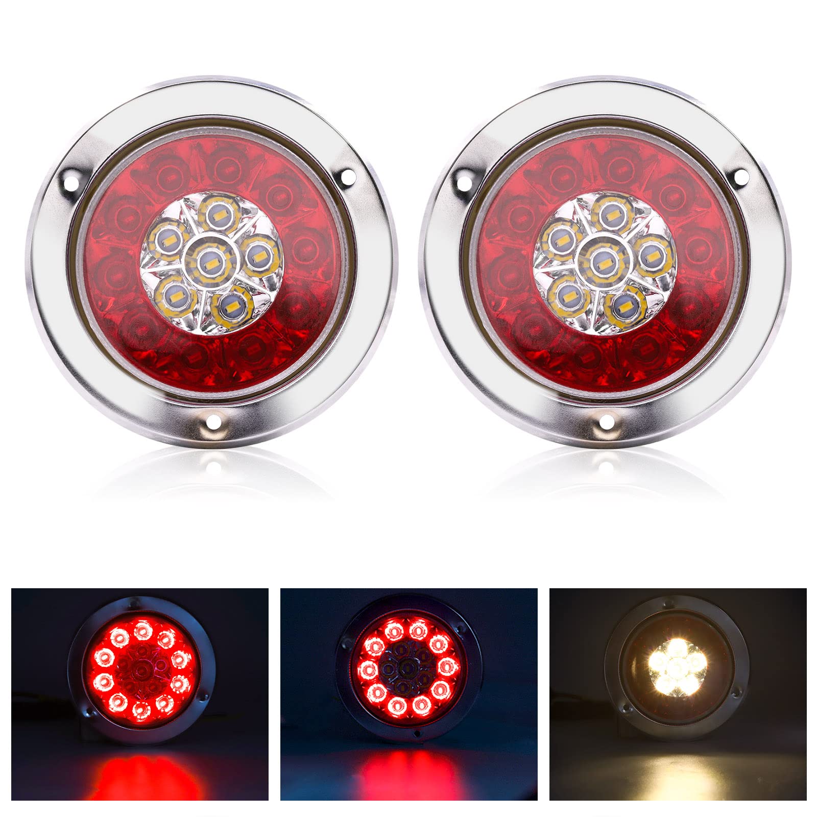 Mua Aoling 12V 24V Truck Tail Lamp LED, Round Clear Lens, Suitable for ...