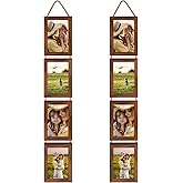 Amazon.com - Lavezee 4x6 Collage Triple Picture Frames Set, Walnut Brown 6 Opening Hanging ...