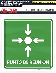 Letrero señalamiento indicador Punto de Reunion : Amazon.com.mx ...