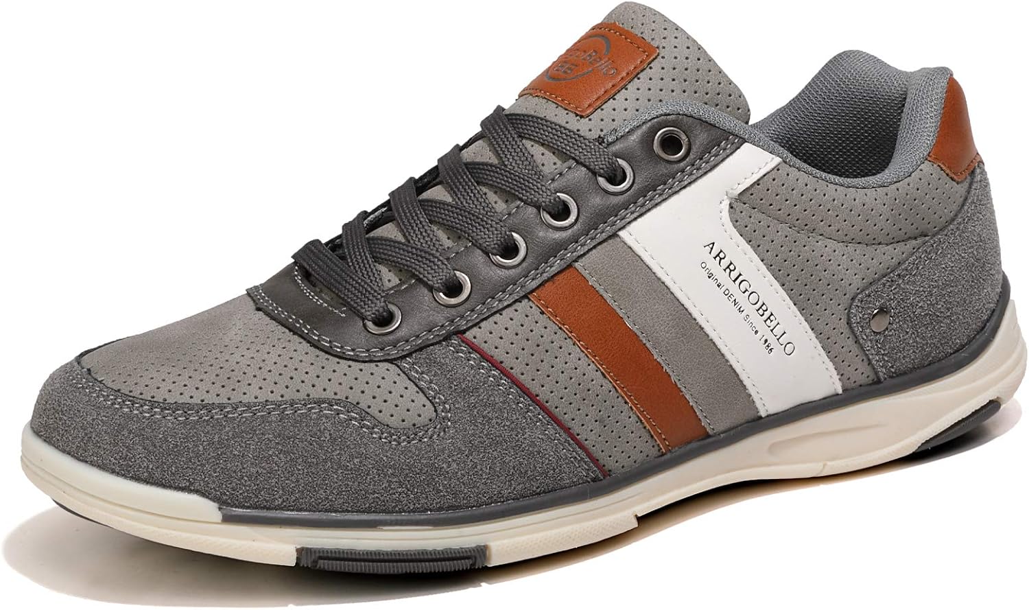 AX BOXING Mens Fashion Sneakers Low Top Casual Shoes Leather Breathable ...