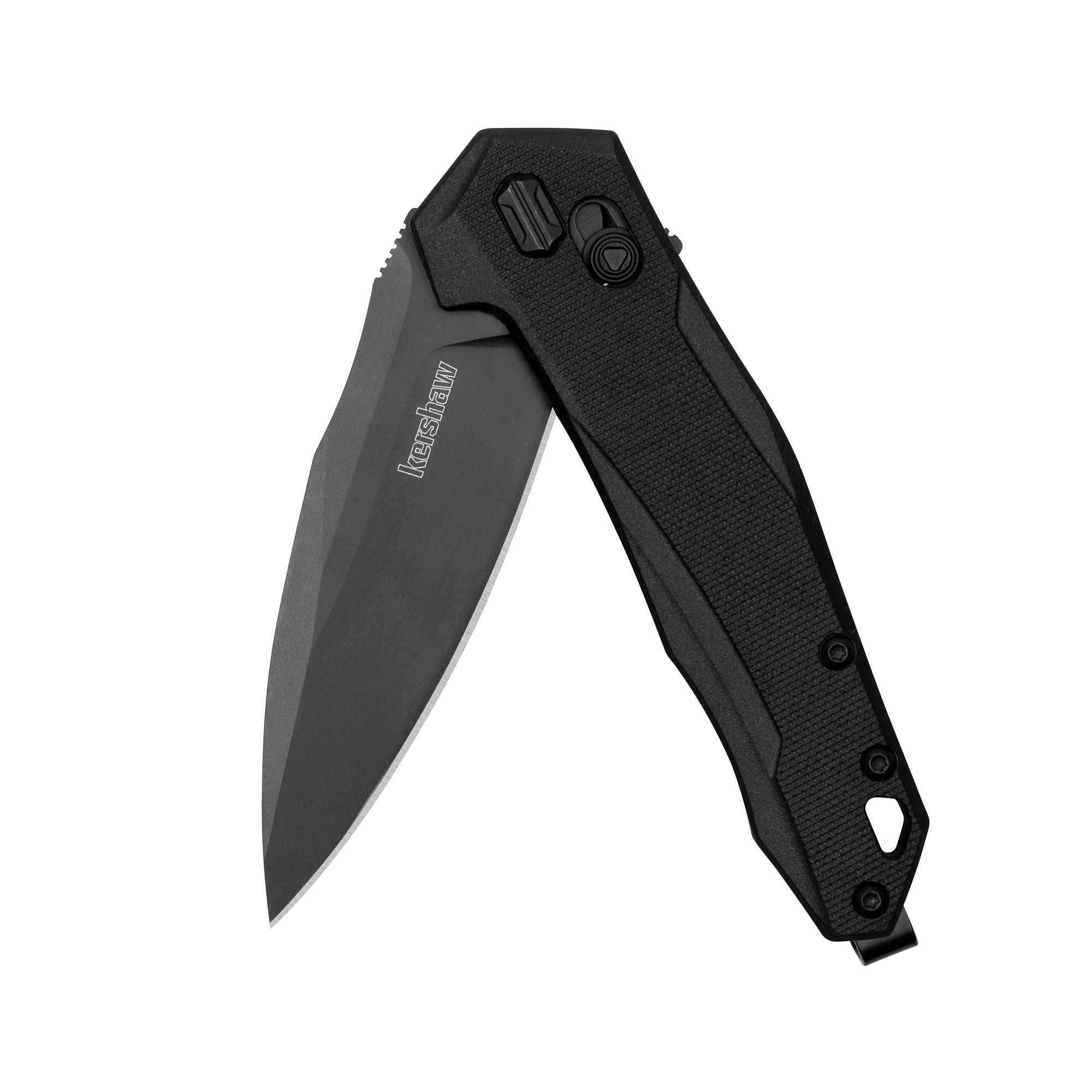 Kershaw Monitor Folding Pocket Knife, 3 Inch Black Blade with D2 Steel ...