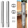 Amazon.com : GRELWT 2 Pack 2-3/8" OD Metal Post Extender, 24" Fence ...
