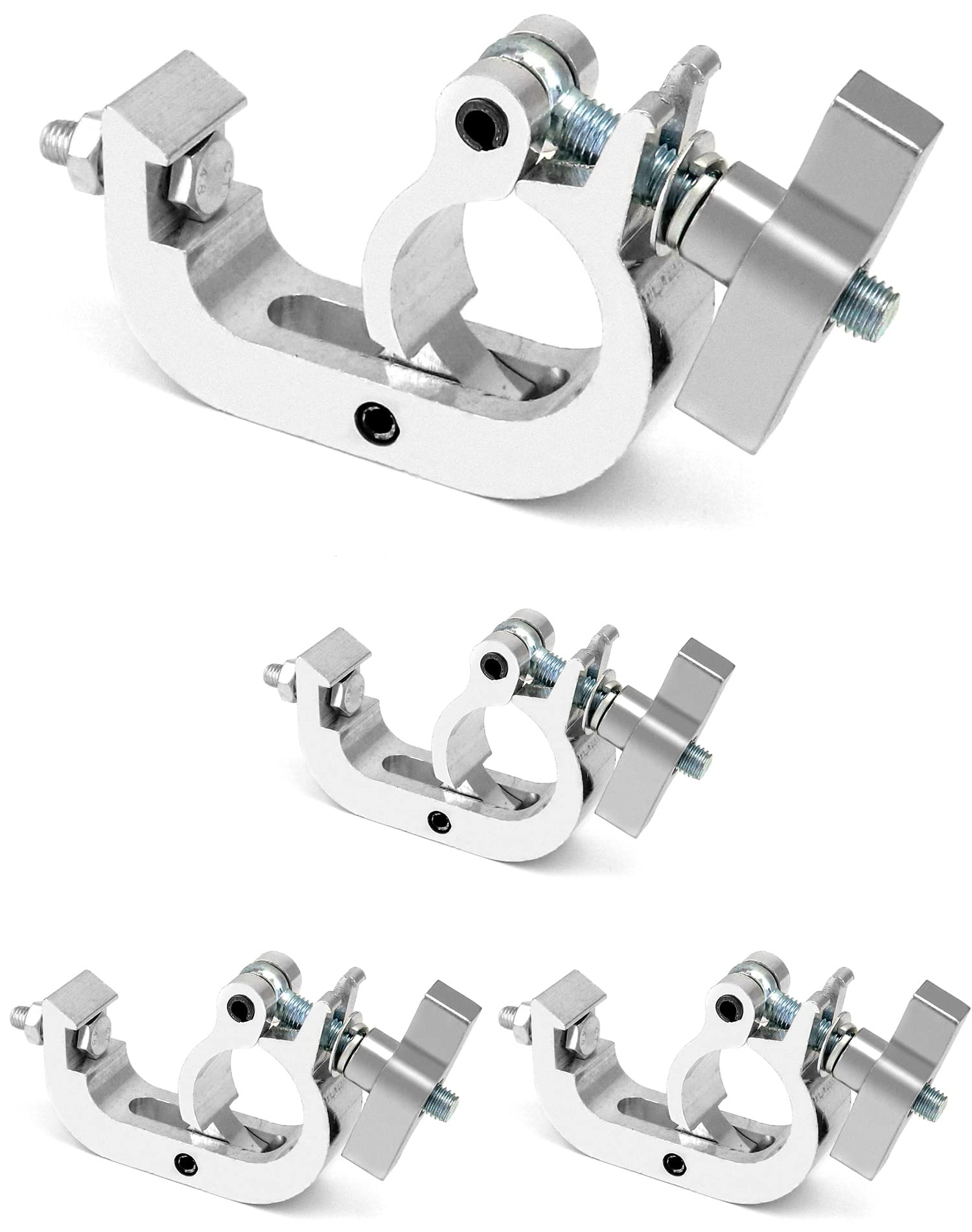 QWORK Stage Light Clamp Hook, Pack of 4, 330 lb. Aluminum Stage ...