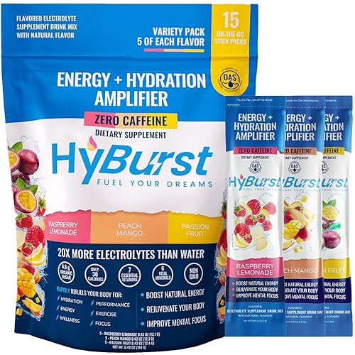 Hyburst Energy + Hydration Amplifier - Multivitamin Electrolyte Powder ...