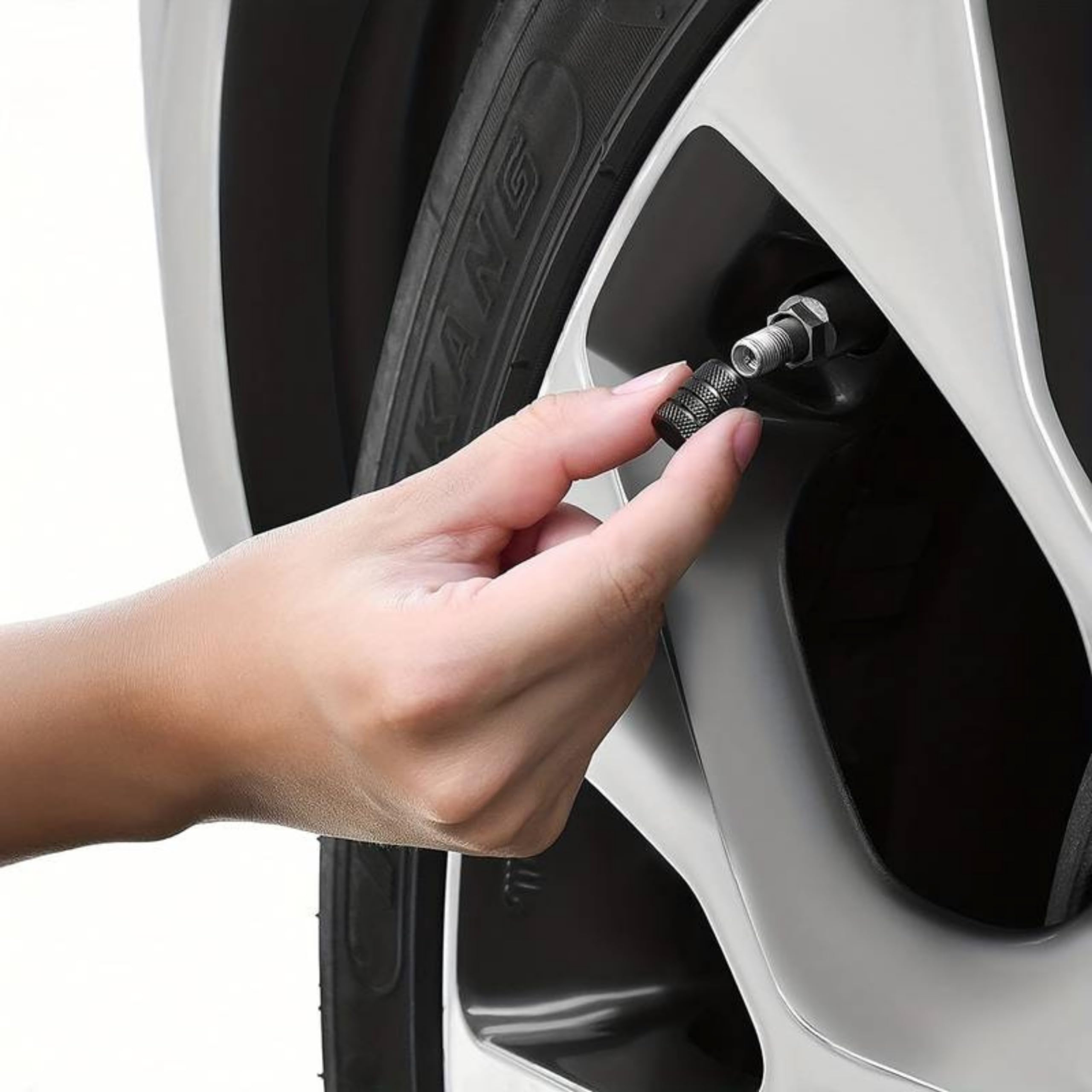 Mua Generic Tire Valve Stem Caps, Tire Valve Cover, Black Aluminum, 4 ...