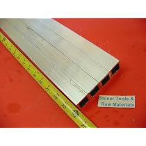 DIY Metal Tubing 4 Pack Aluminum Square Tubes 1x1 Inch, 1/8 Wall ...