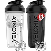 Amazon.com: VELOMIX -2 Pack- 28 oz Protein Shaker Bottles for Protein ...
