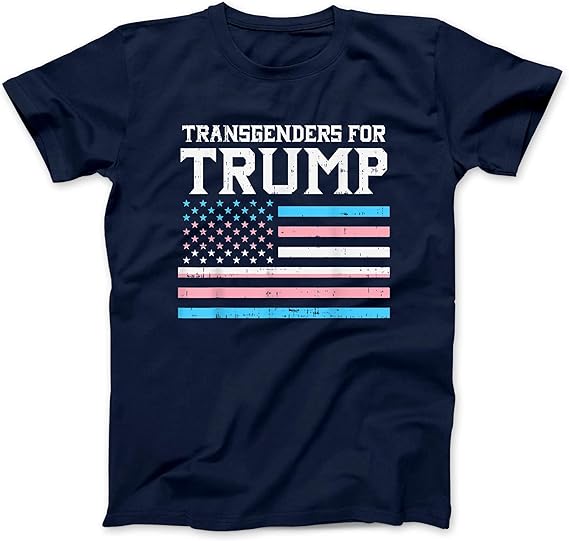 Transgenders for Trump USA Flag Pro Donald 2020 LGBT Gift T-Shirt Navy ...