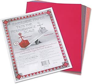 Amazon.com : Riverside Paper Groundwood Assorted Color Construction ...