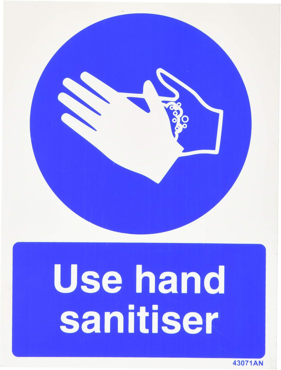VSafety Use Hand Sanitiser Sign – Portrait – 150mm x 200mm – 1mm Rigid ...