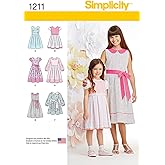 Amazon.com: Simplicity 1454 Easy to Sew Girls Dress, Slip Dress or Top ...