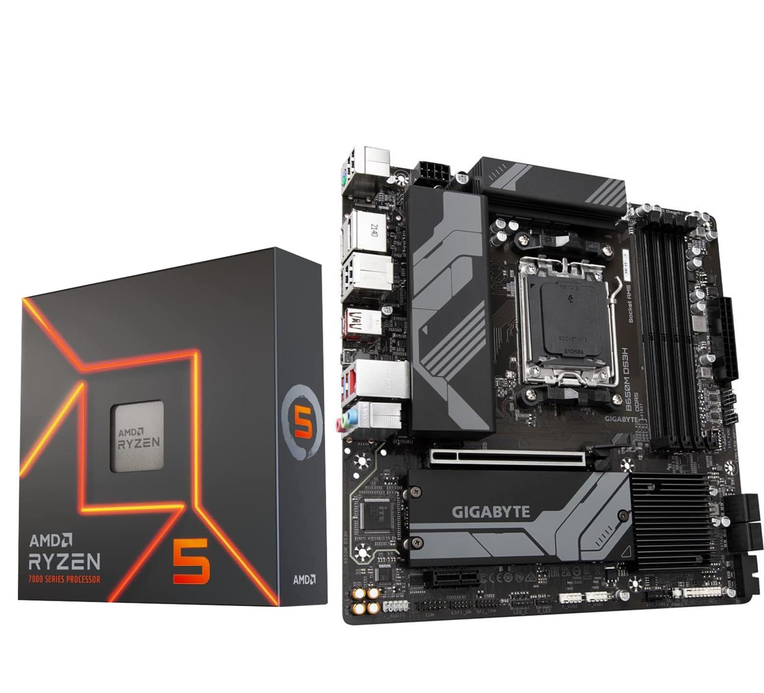 Mua INLAND Micro Center AMD Ryzen 5 7600X 6-Core 12-Thread Unlocked Desktop Processor Bundle ...