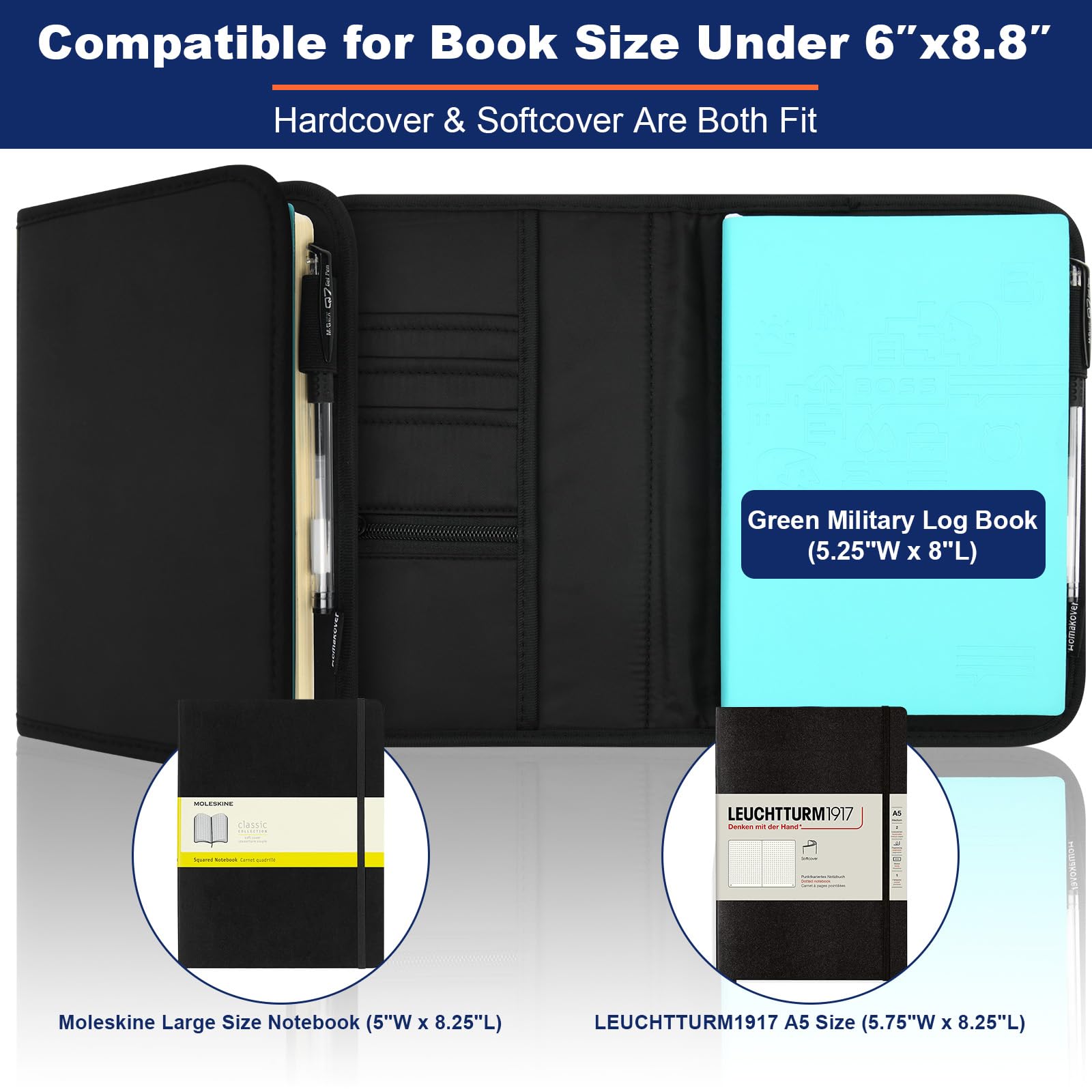 Mua Notebook Cover for A5 Moleskine LEUCHTTURM Green LogBook Green ...