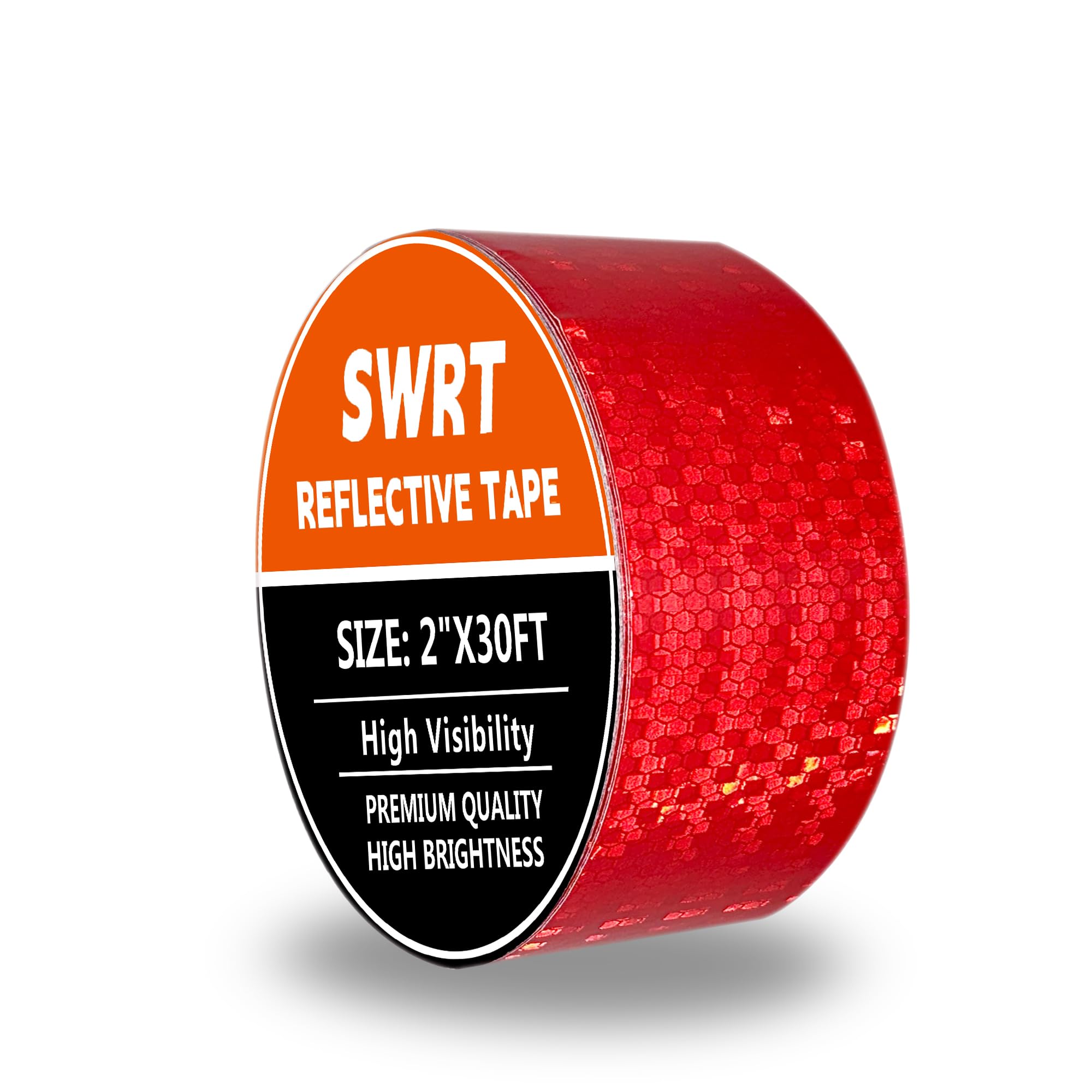 SWRT Reflective Tape 2 Inch x 30 Feet DOT-C2 Shining Star Fade Resistant Red Reflective Tape ...