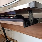 Keyboard Shelf Runners Adjustable Under Desk Computer Slides Steel with ...