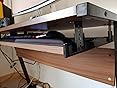 Keyboard Shelf Runners Adjustable Under Desk Computer Slides Steel with ...