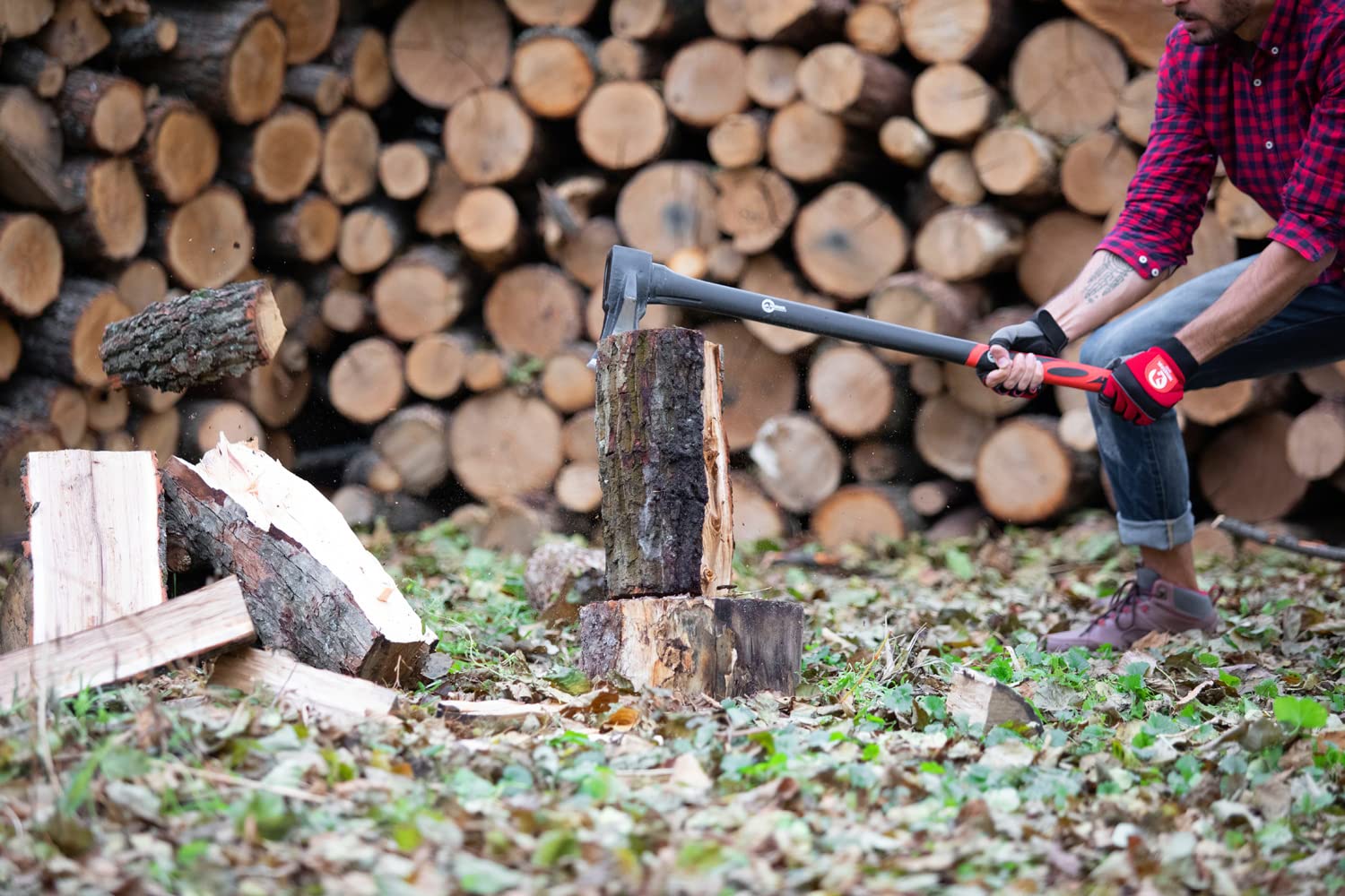INTERTOOL 36” Splitting Axe, Wood Splitter Maul, Log Ax, Shock ...