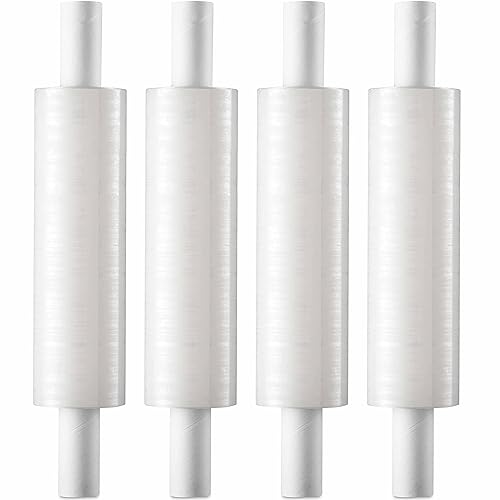 Stretch Wrap with Handle Industrial Strength 4 Pack 11" x 1000 Ft 60 ...