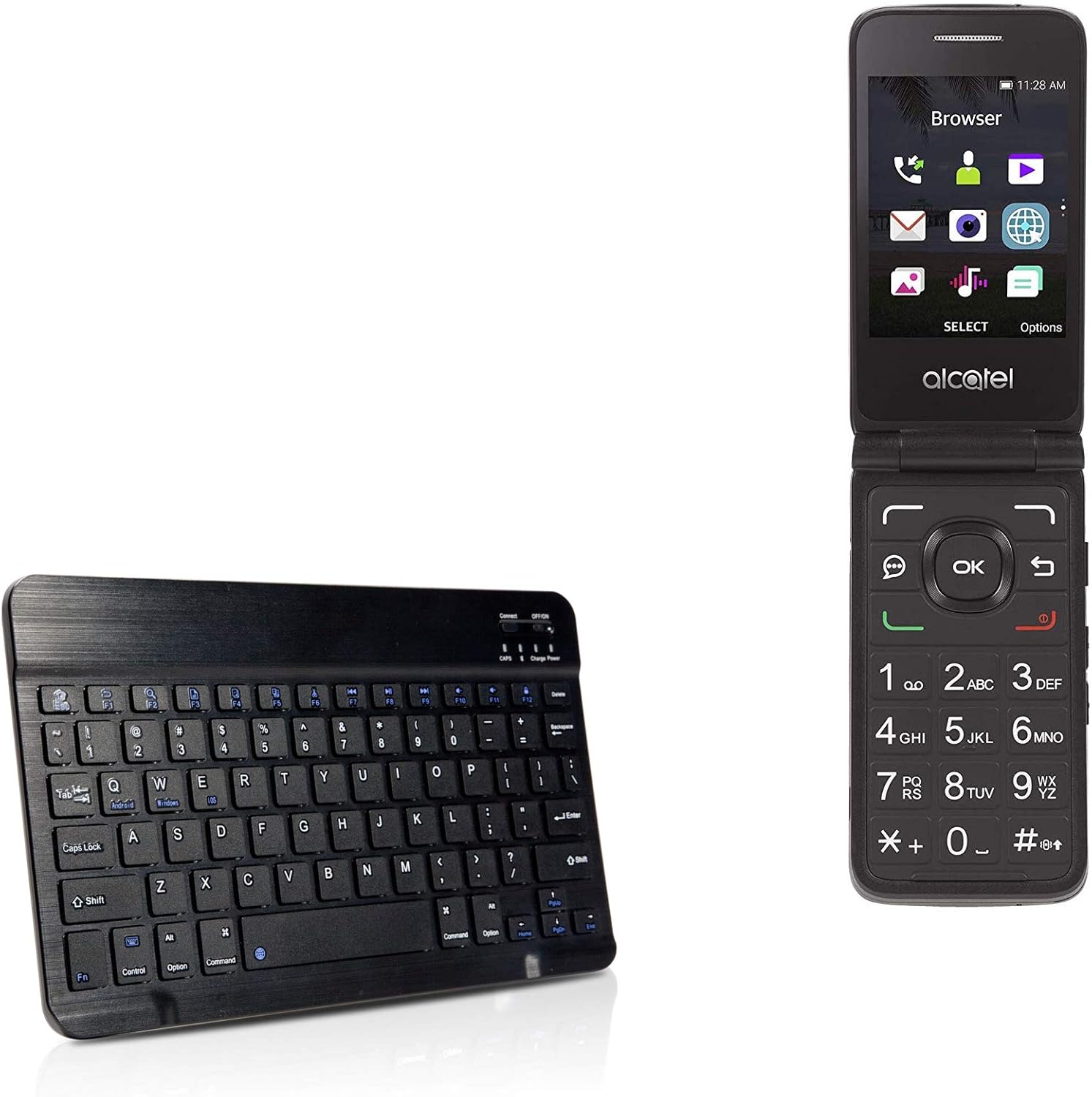 Amazon.com: Alcatel MyFlip Keyboard, BoxWave [SlimKeys Bluetooth ...