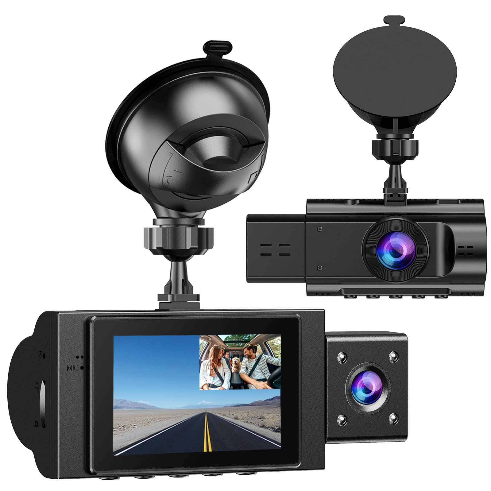 Dual Dash Cam Front and Inside FHD 1080P Dashcams for Cars with ...