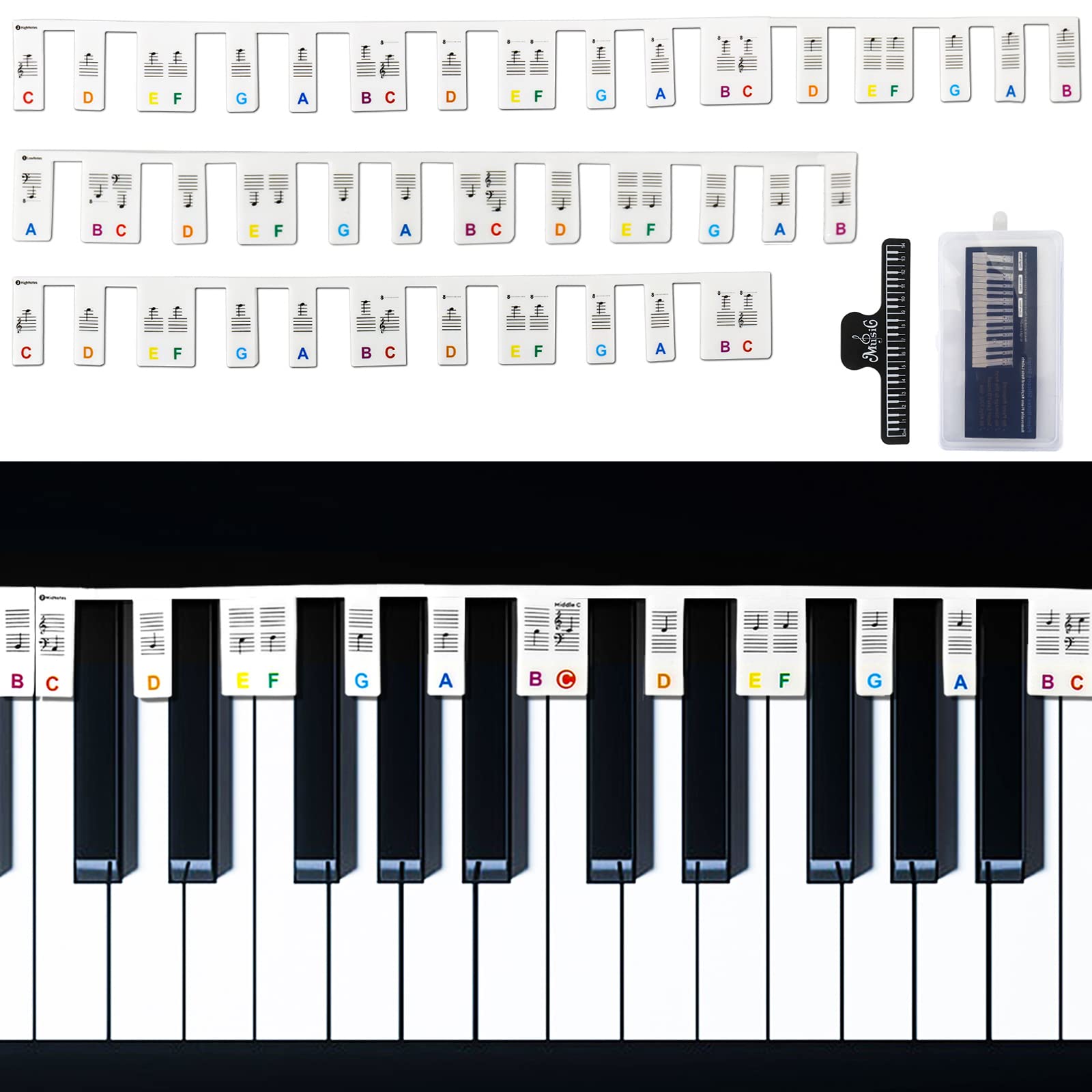 Mua Piano Keyboard Stickers for Beginners, 88 Key Full-Size Kids ...