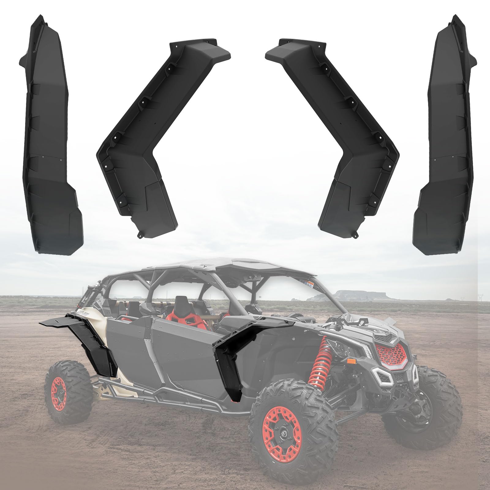 LitMiRacle X3 Wider Fender Flares Mud Flaps Guards Front and Rear ...