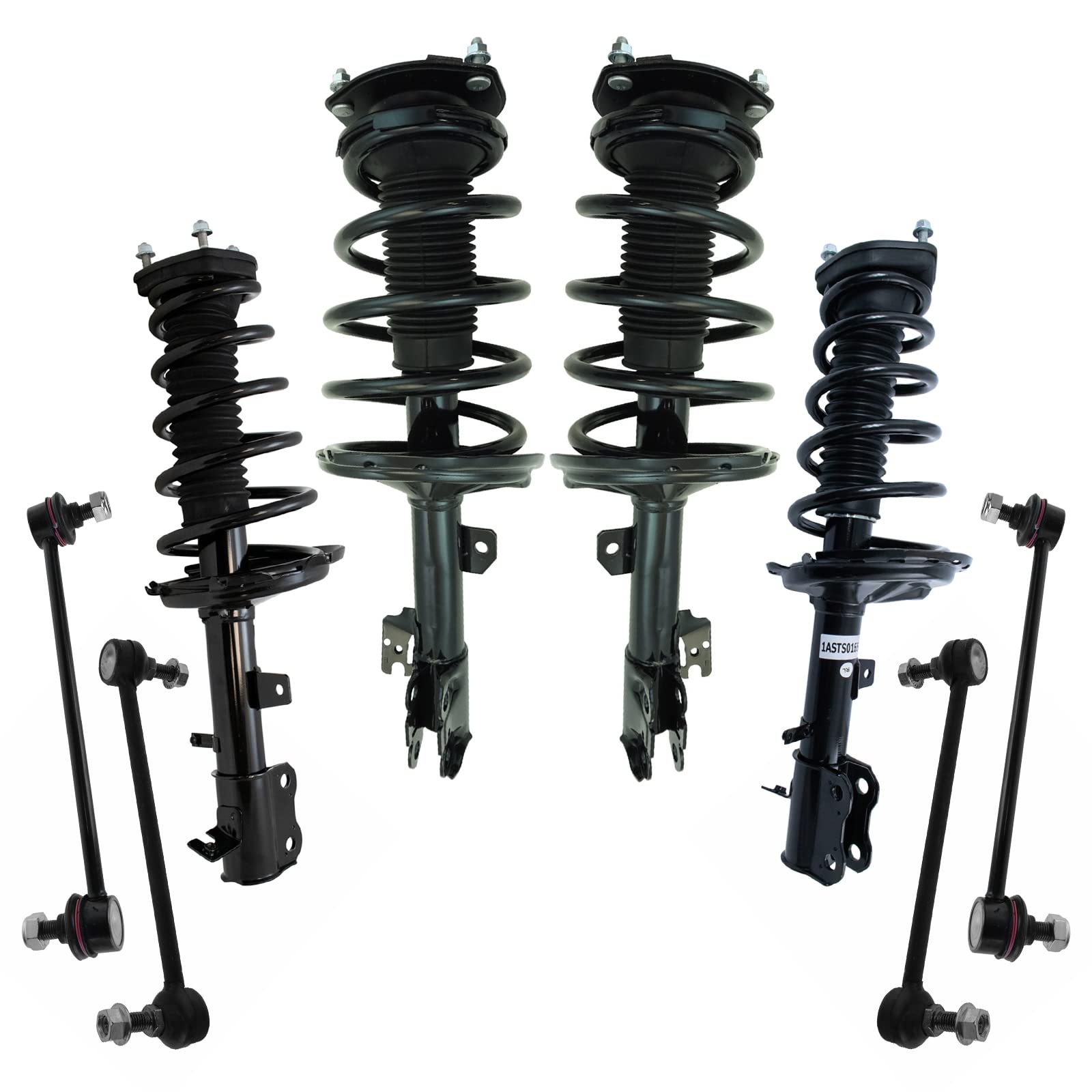 TRQ Front and Rear Suspension Kit Complete Strut & Coil Spring Assembly ...