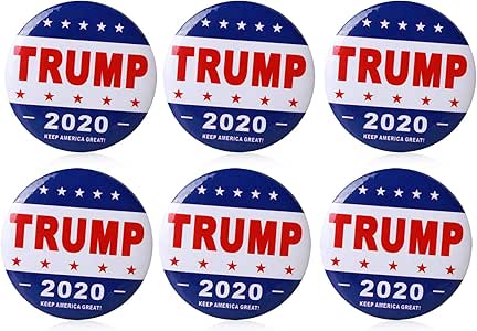 Amazon.com: 6 Pack Donald Trump Badge 2 Inch Name Badge for 2020 United ...
