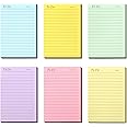 Amazon.com : Newplenty 6 Pack to Do List Sticky Notes,4X6 in Lined ...
