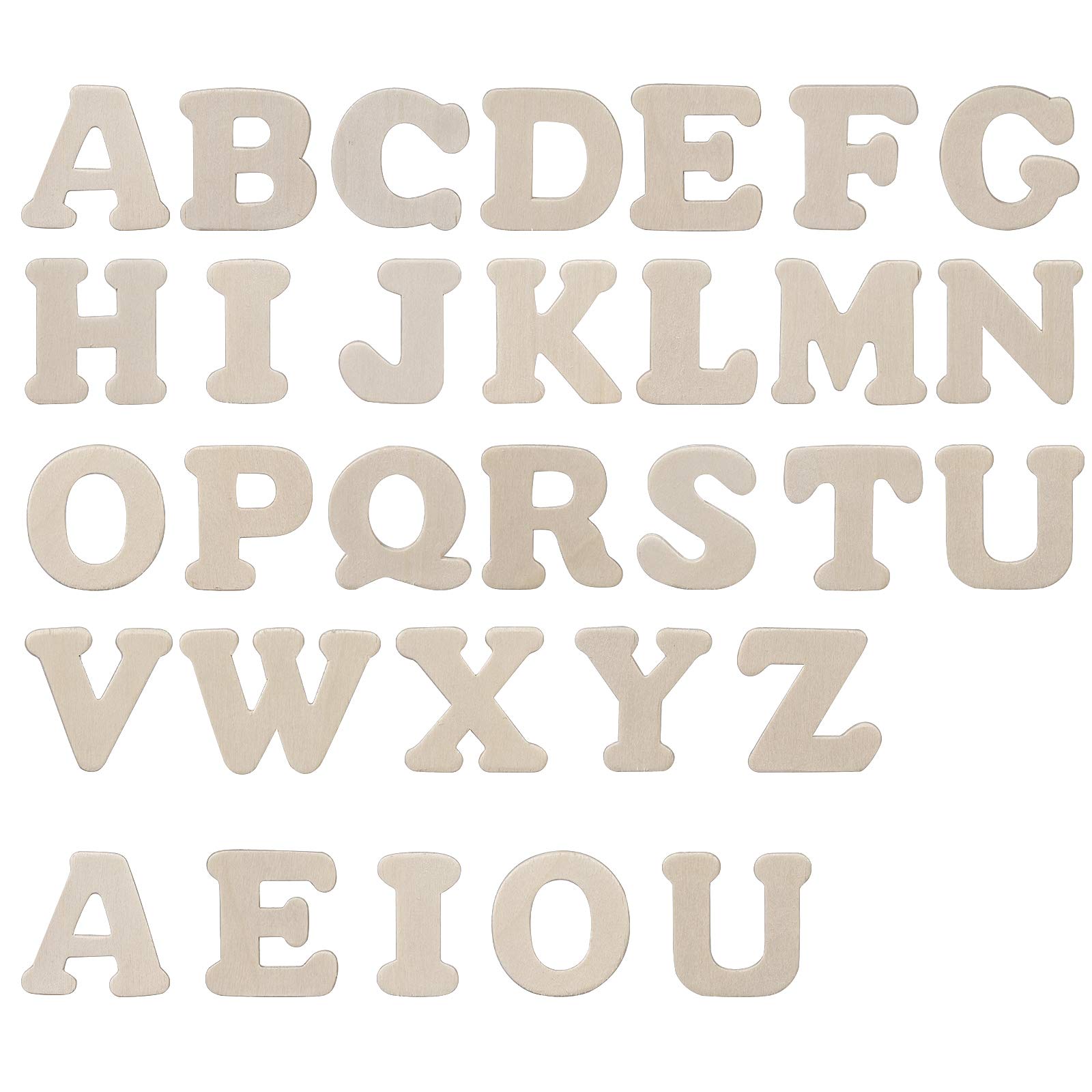 Kang&Chang Wooden Letters,Wooden Alphabet Letters,Unfinished Wood ...
