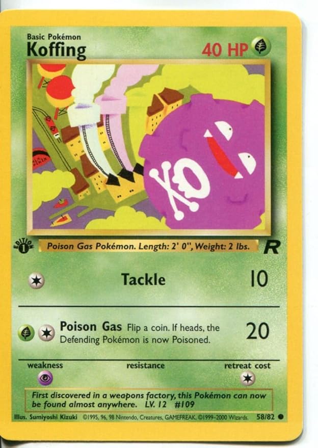Amazon.com: Wizards of the Coast Pokemon Team Rocket 1st Edition Common ...