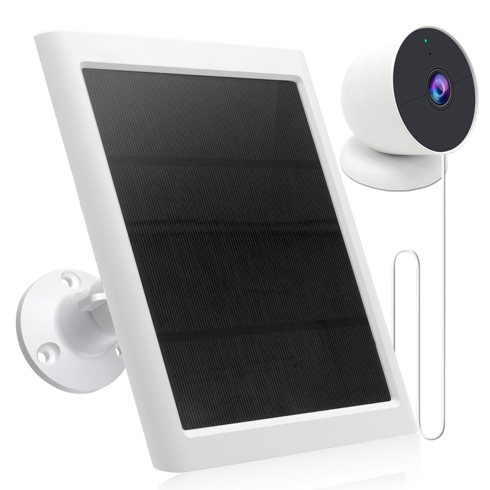 Solar Panel for Google Nest Cam Outdoor or Indoor, Battery(2nd ...