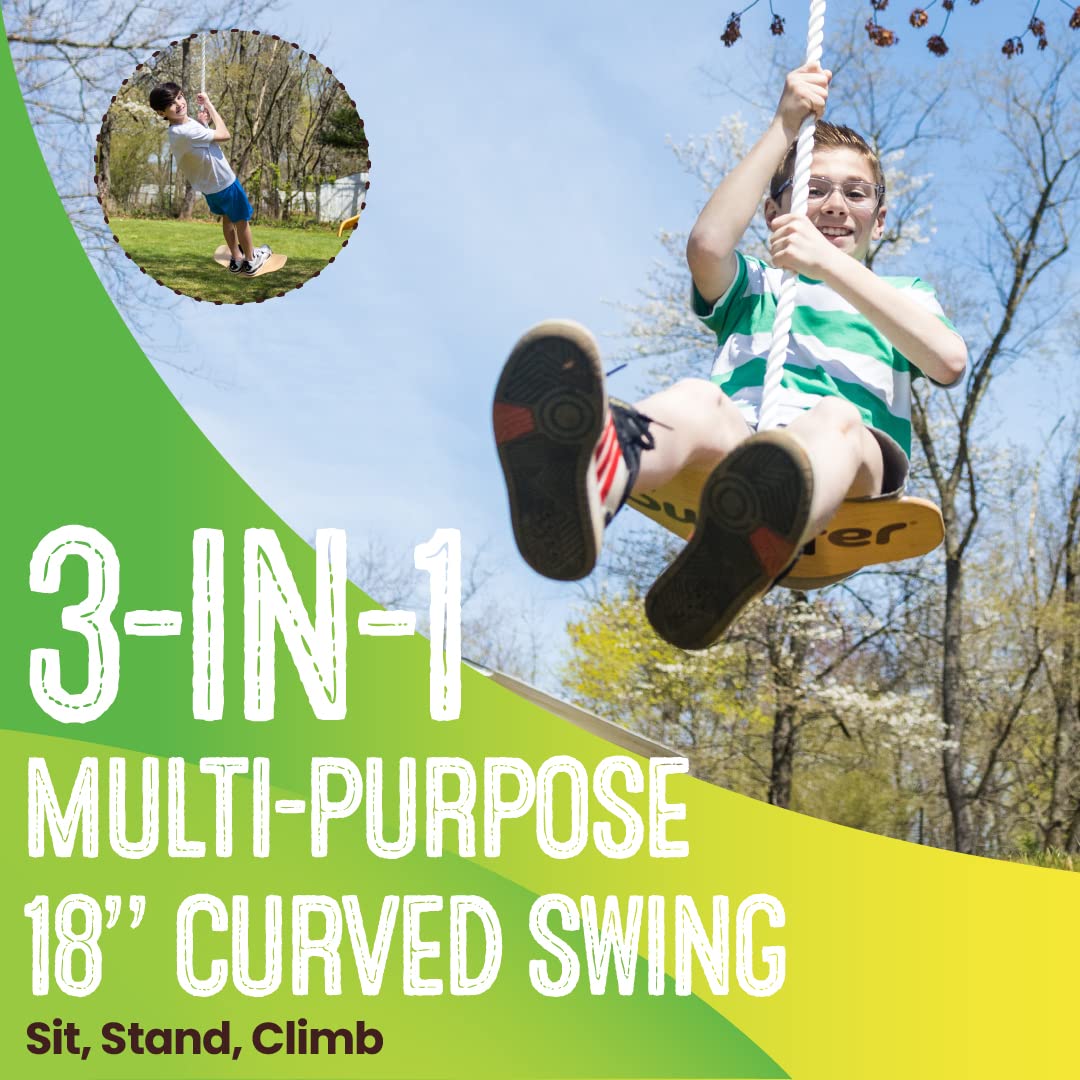 Mua Swurfer Swift - Maple Wood Disc Swing for Kids Ages 4 and Up, Holds ...