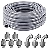 3/4 inch 25 Foot Electrical Conduit Kit,Flexible Non Metallic Liquid ...