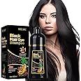 Amazon.com : RILSIC Hair Dye Shampoo 3 IN 1 for Women & Men, Instant Black Hair Color, 100% Grey ...