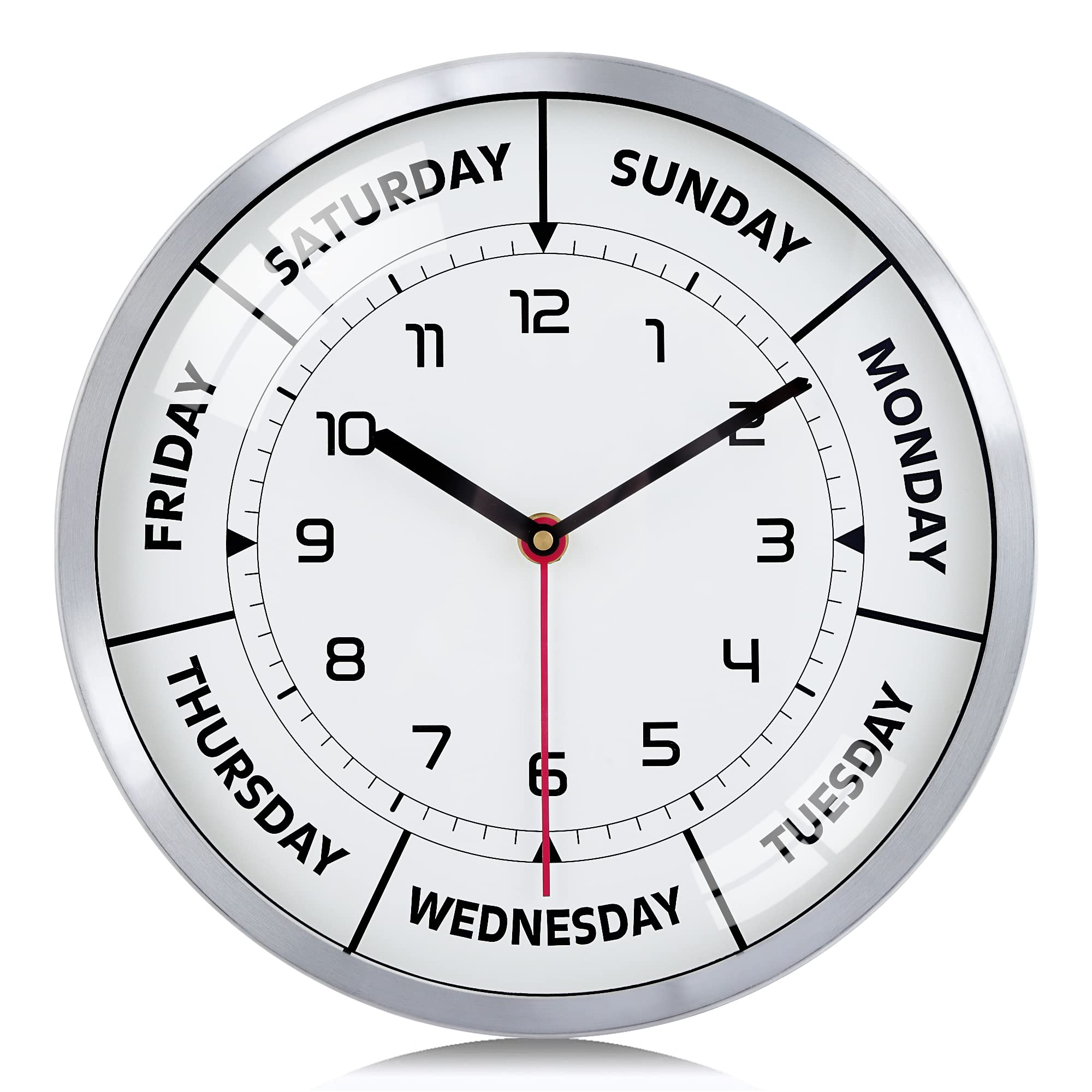 Mua Lafocuse Silent Metal Day Clocks for Seniors, Retirement Clock Day ...