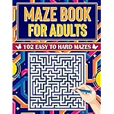 Fun Maze Book For Adults Who Love Dogs: Large Print 100 Mazes Solutions ...