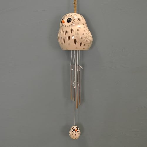 Smart Solar Ceramic Blue Tit Wind-chime with Solar Light: Amazon.co.uk ...