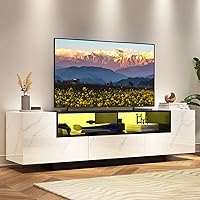 Amazon.com: HOMFAMILIA 70 Inch LED TV Stand for 75 Inch TV, Large ...
