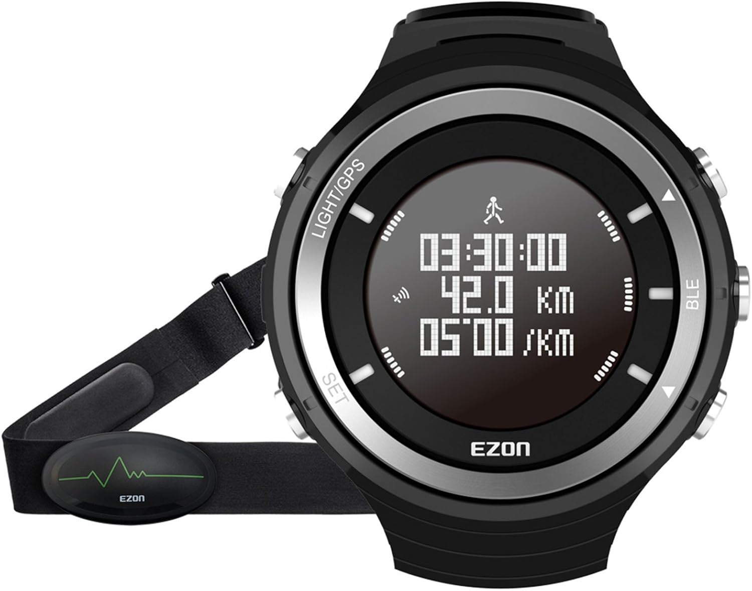 EZON T033 GPS Relojes de los hombres Reloj digital de deporte con ...