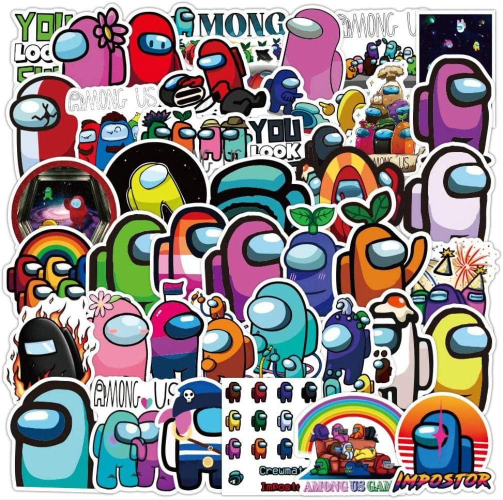 Lanseede Among Us Stickers|50 Pack |Vinyl Waterproof Stickers for ...