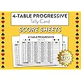 3-Table Progressive Tally Card Score Sheets: Over 120 Sheets For ...